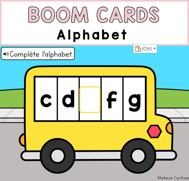 Boom Cards - Alphabet - Rentrée scolaire – Madame Cynthiaa